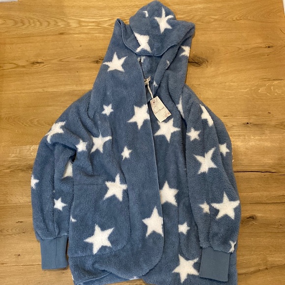 Hem & Thread | Sweaters | Hem And Thread Blue And White Star Cardigan ...